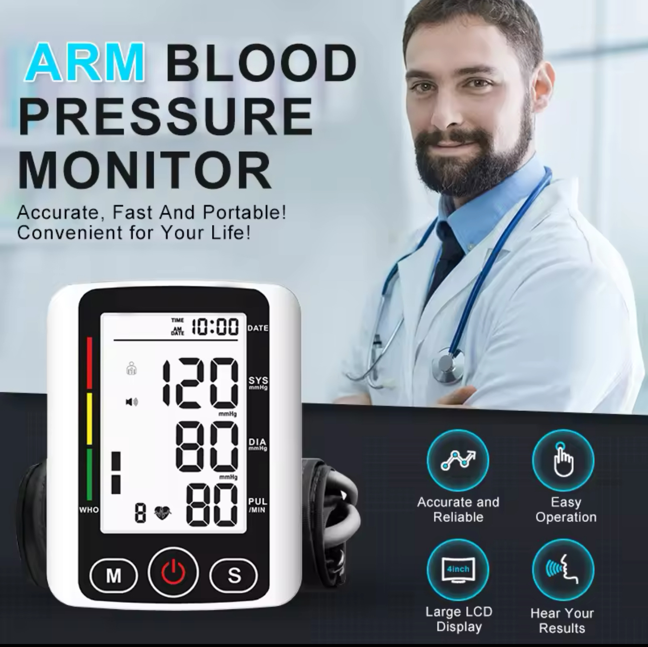 TENSIÓMETRO MONITOR CARDIACO VOZ ESPAÑOL – Yaxa Colombia