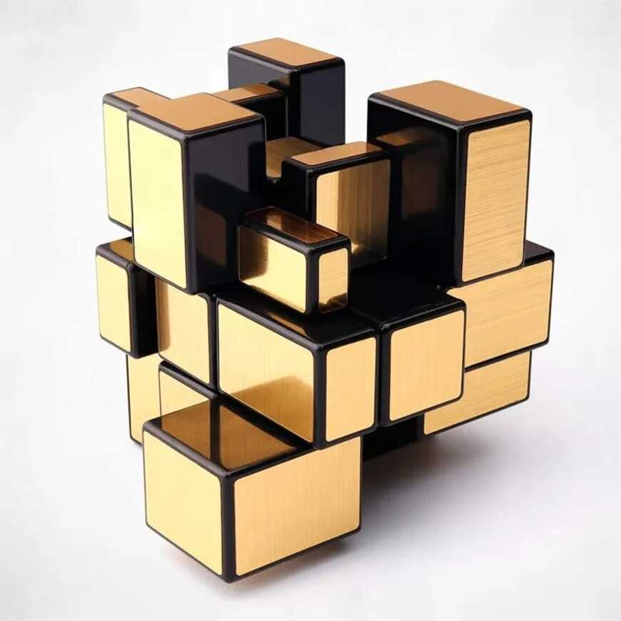 CUBO RUBIK 3X3 QIYI MIRROR ESPEJO DORADO – Yaxa Colombia