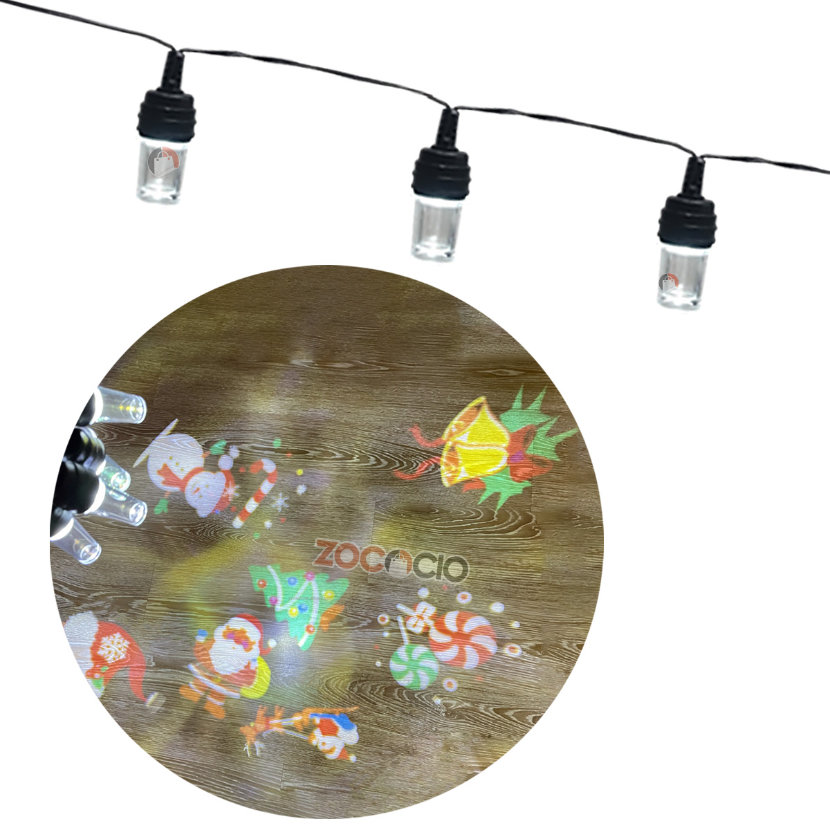 Cadena De 8 Luces Proyección Led figuras – Yaxa Colombia