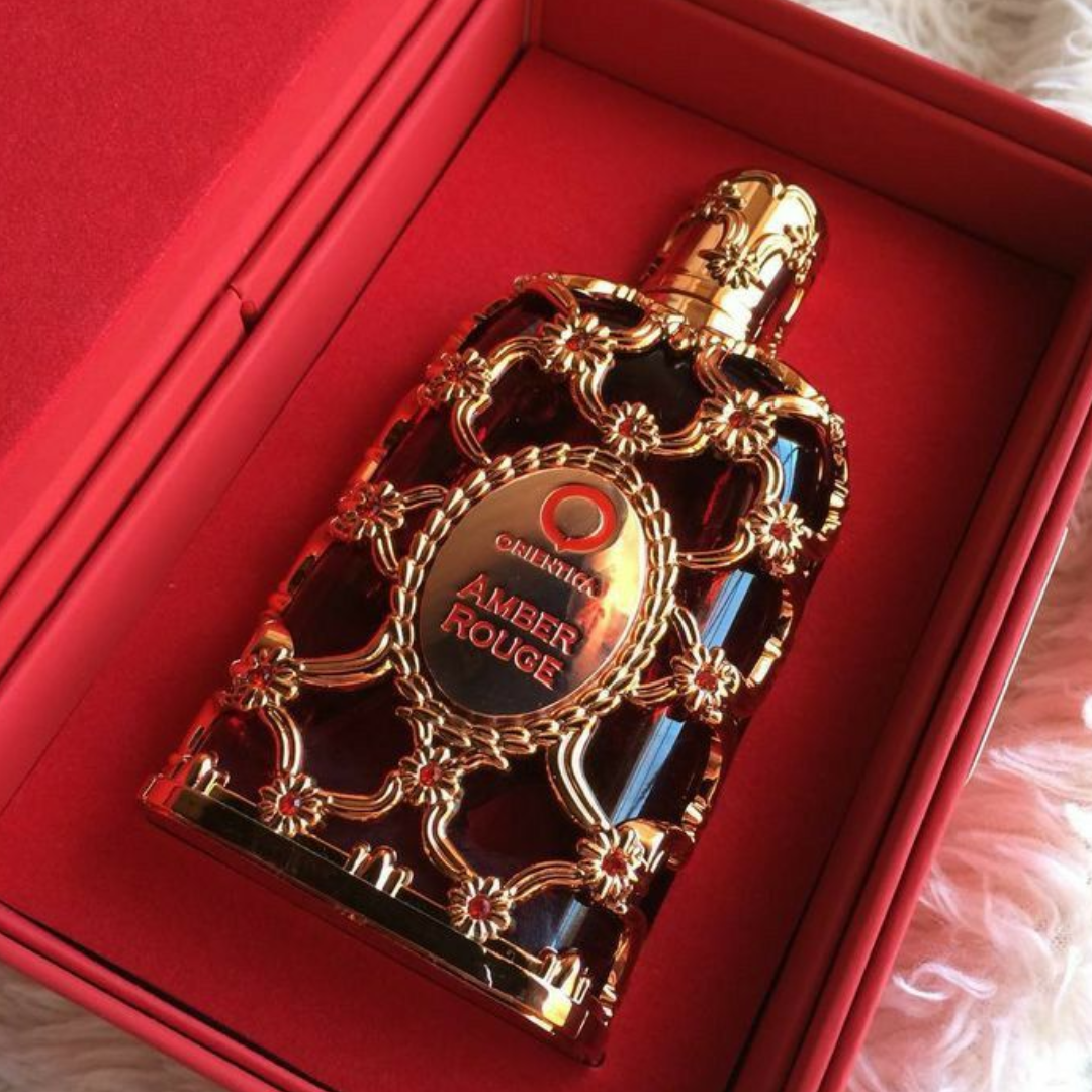 1 PERFUME AMBER ROUGE METÁLICA ESTUCHE – Yaxa Colombia