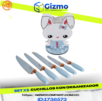 Set X5 Cuchillos + Organizador De Conejo – Yaxa Colombia