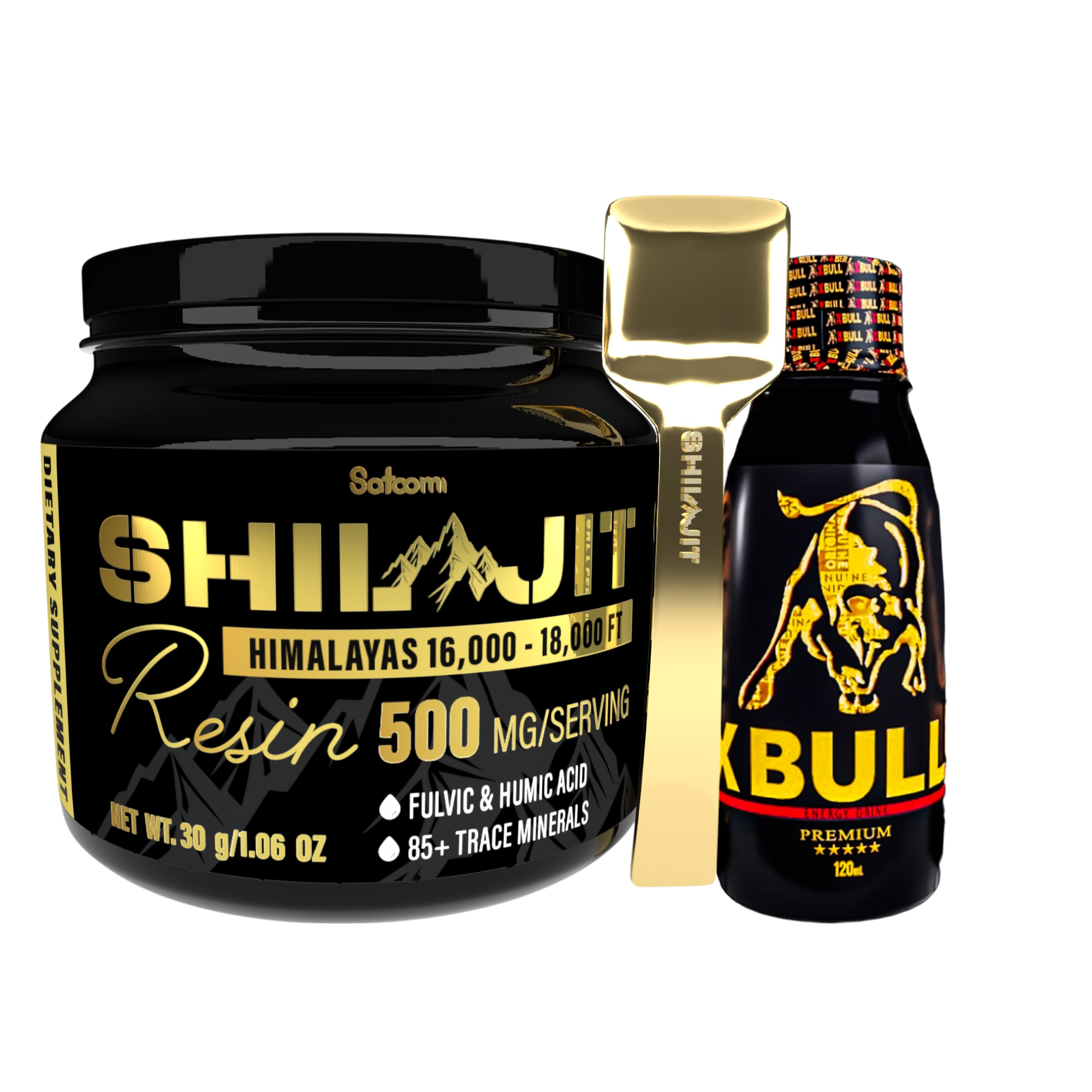Shilajit Satoomi con X-Bull Jarab 120mL | Compra online en Yaxa Colombia